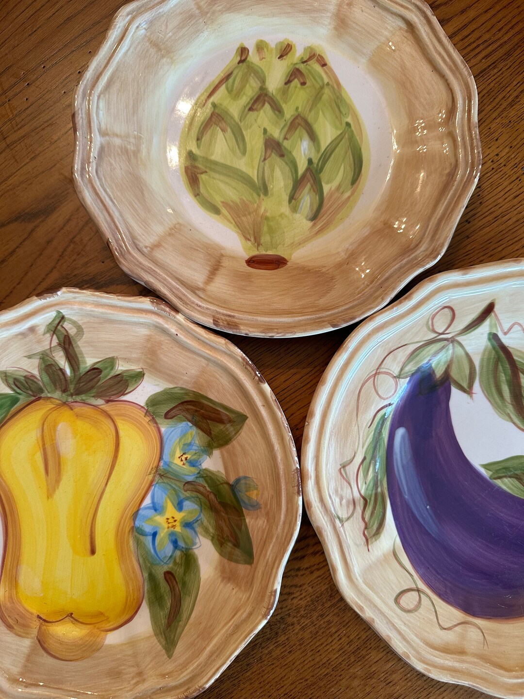 A Vintage Set of 3 Salad Plates in the Verdura Pattern by Tabletops ...