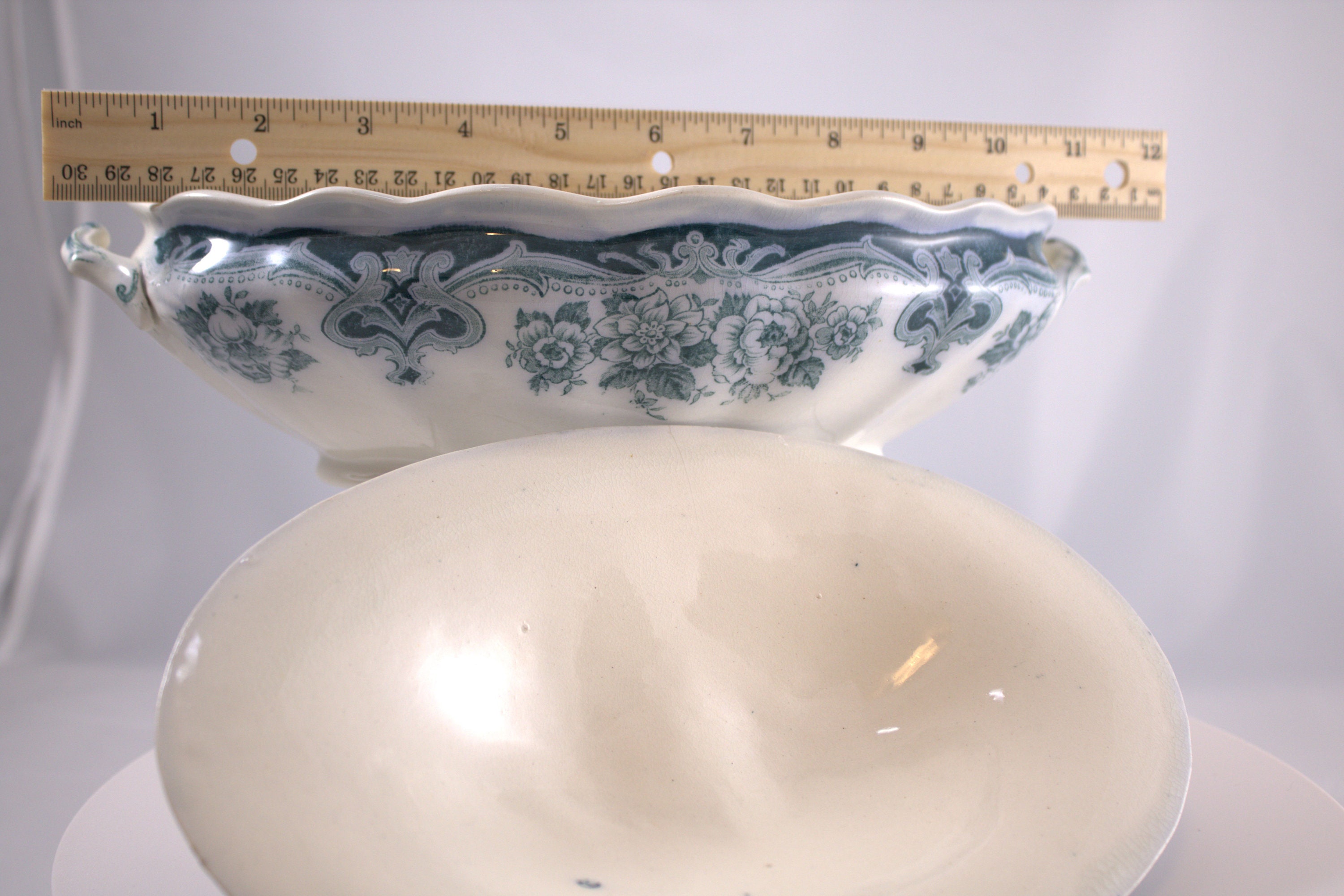 Antique Flow Blue Soup Tureen With Plate: Bourne and Leigh Albion ...