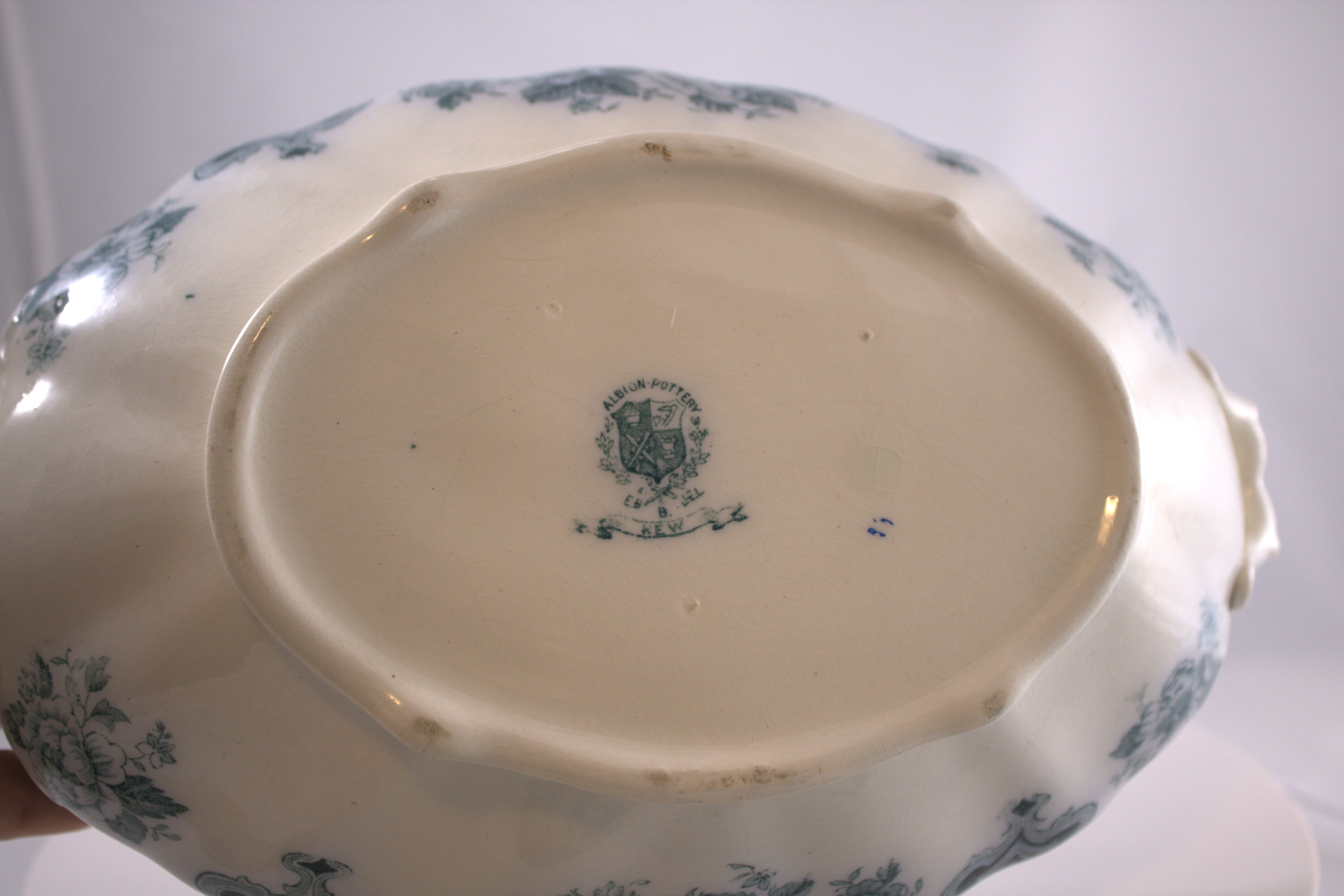 Antique Flow Blue Soup Tureen With Plate: Bourne and Leigh Albion ...