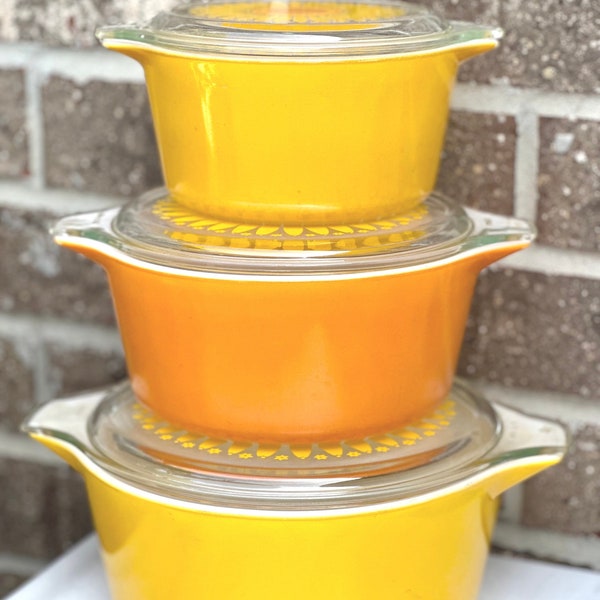 Pyrex Sunflower - Etsy
