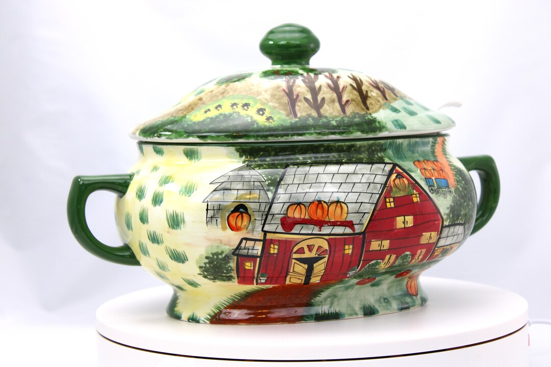 WCL Vintage Harvest 3 Quart Soup Tureen With Ceramic Ladle - Etsy