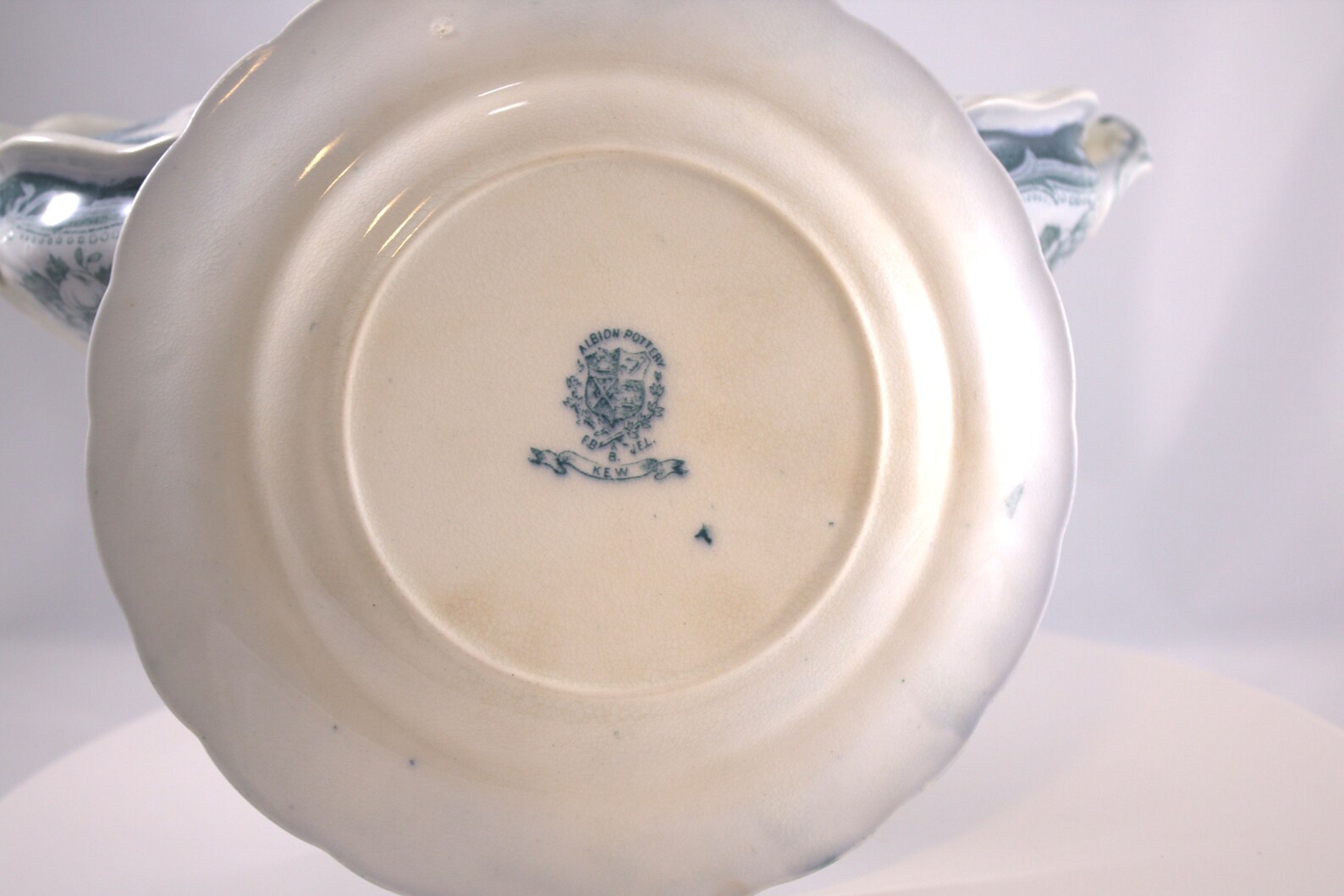 Antique Flow Blue Soup Tureen With Plate: Bourne and Leigh Albion ...
