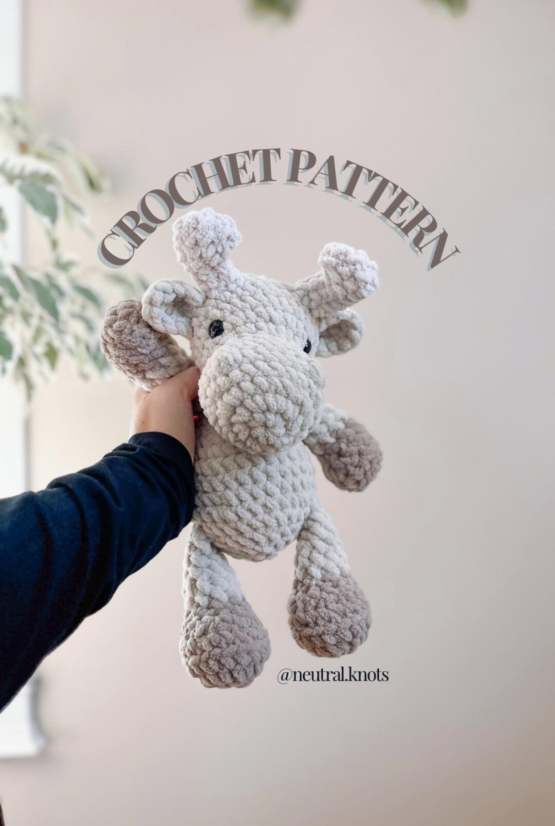 Stuffed Moose the Moose Crochet Pattern | Crochet Moose Pattern | Low ...