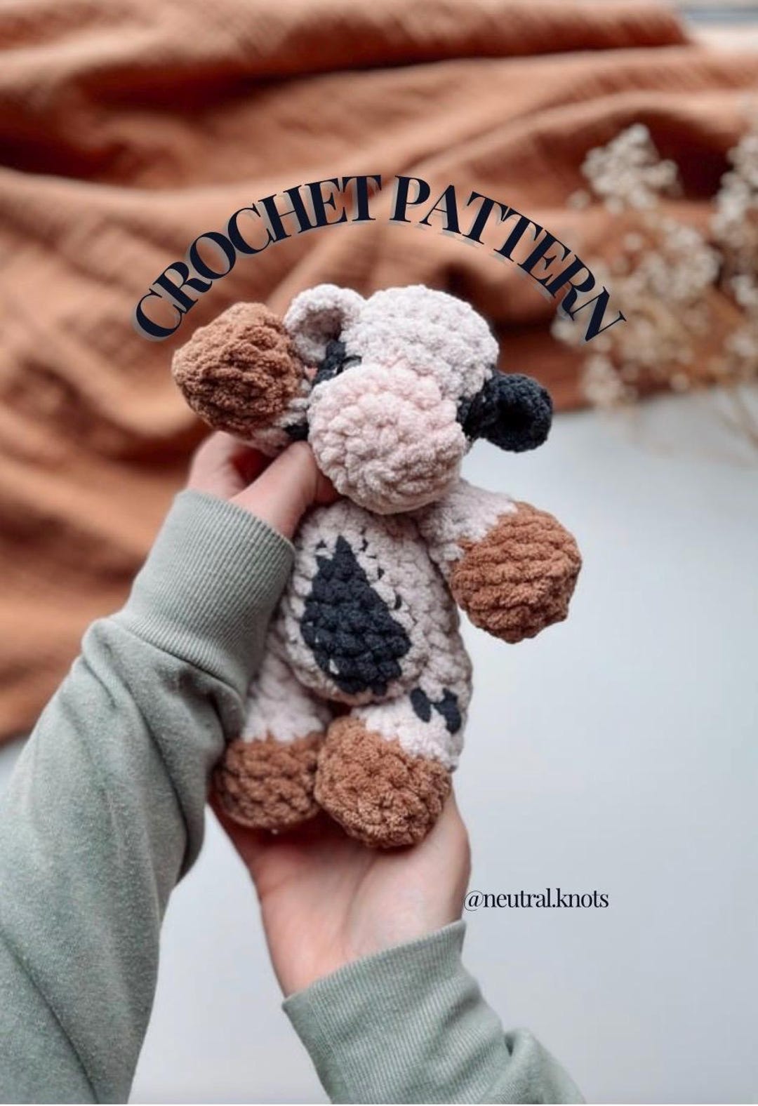 Mini Cooper Cow Plushie Pattern - No Sew Pattern | Cow Pattern ...