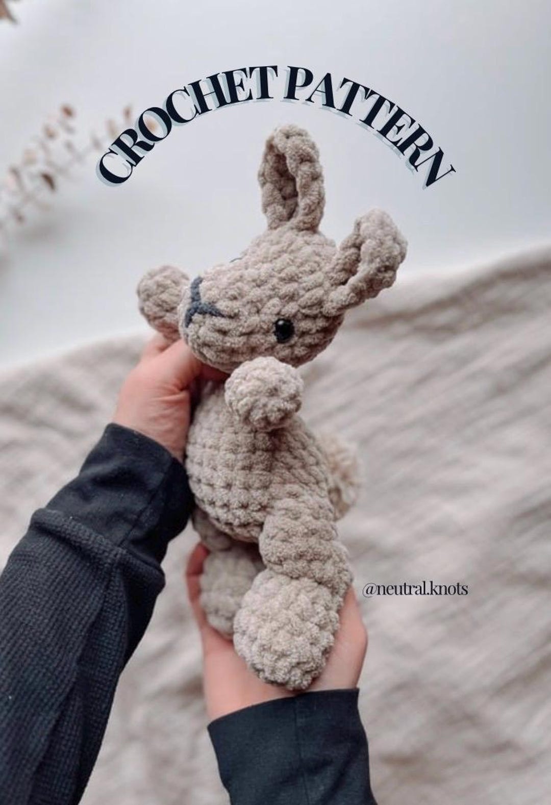 Mini Belle the Bunny Plushie Pattern - Low Sew Pattern | Bunny Pattern ...