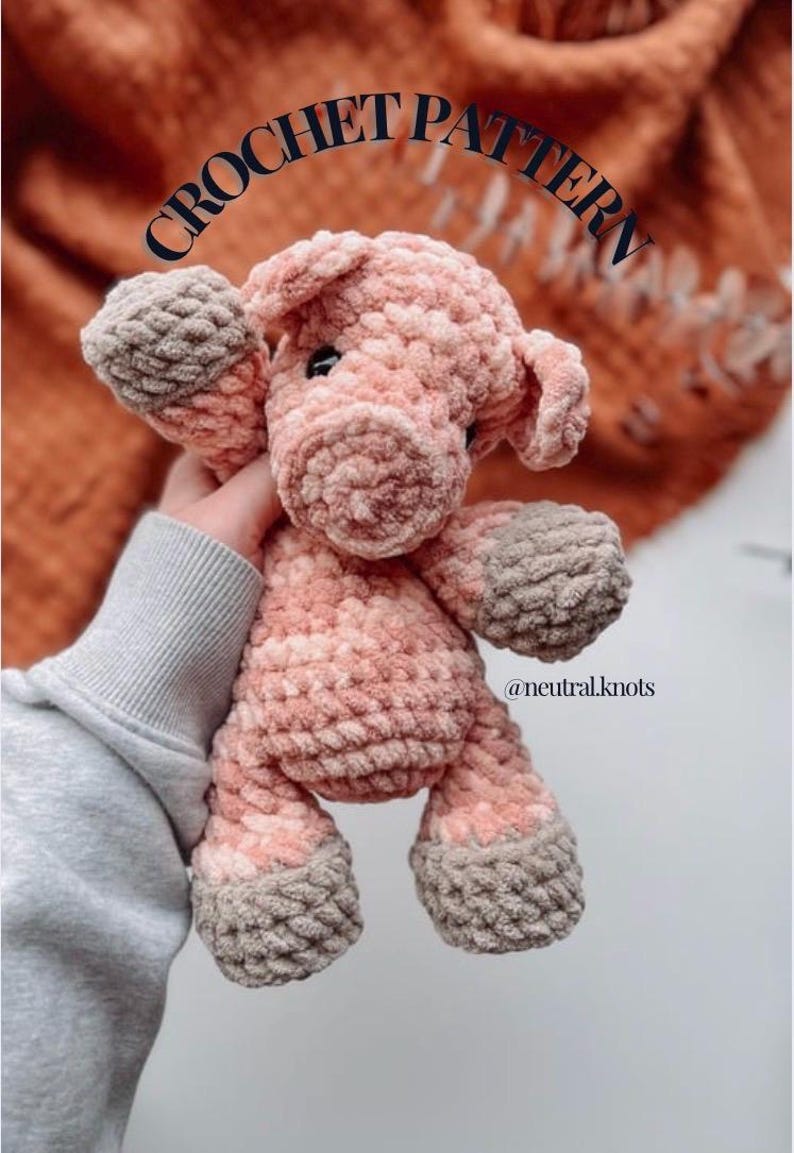 Payton Pig Crochet Pattern - No Sew | Pig Pattern | Pig | No Sew ...