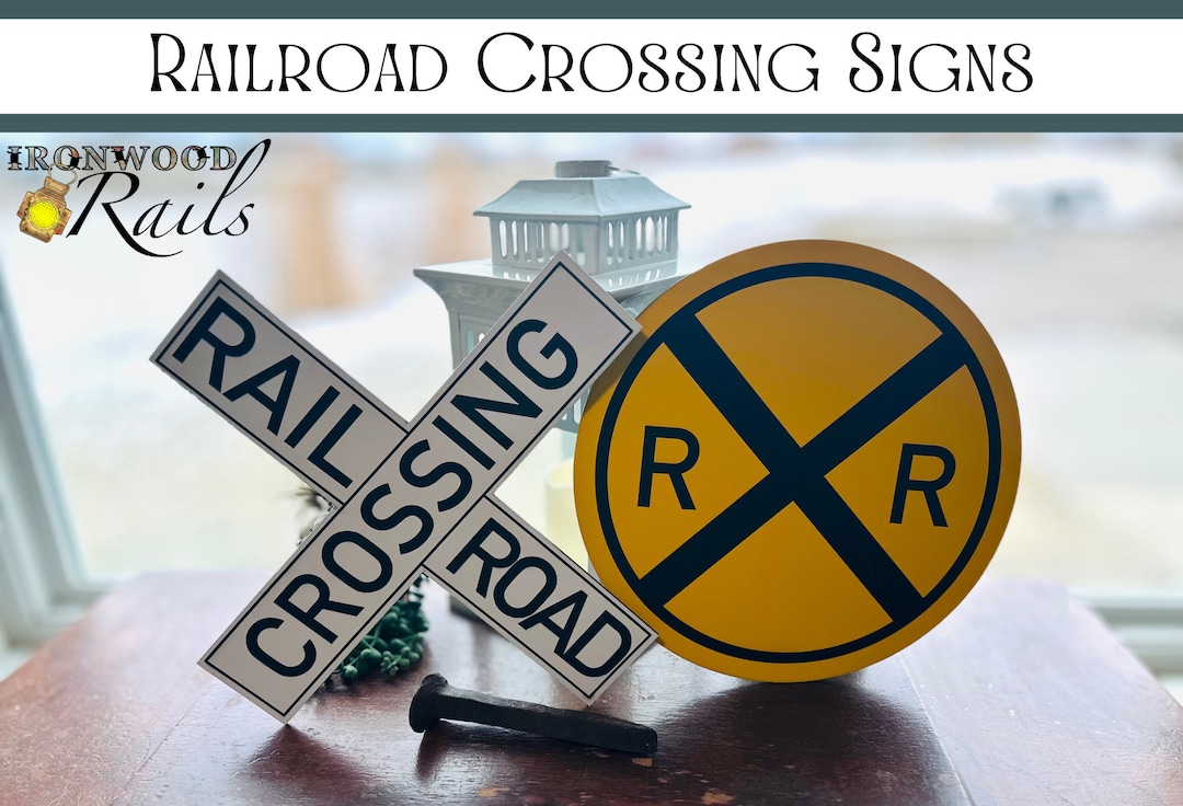 Railroad Crossings Signs, Railroad Crossbuck Sign, Railway Wall Plaques ...