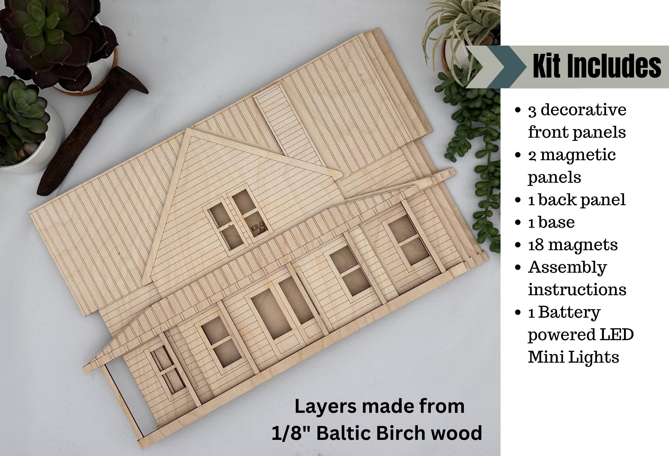 G Scale Model Two Dimensional Farmhouse Kit, Flat Back Detachable Face ...