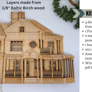 S Scale Two Dimensional Victorian House Kit, Flat Back Model - Etsy