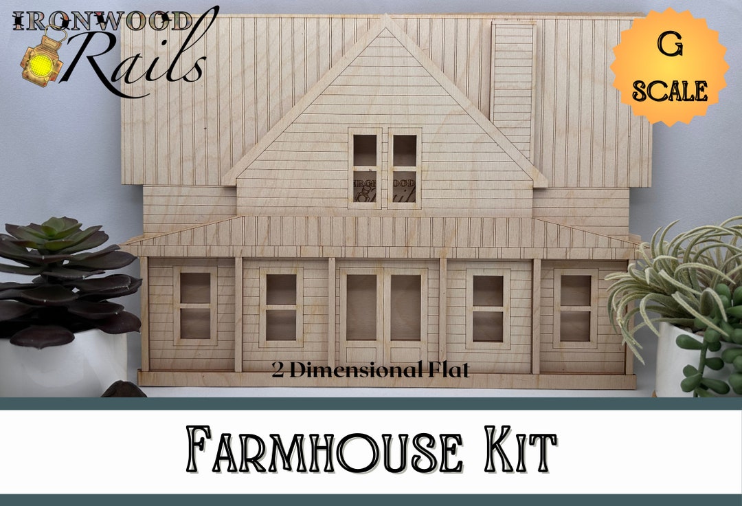G Scale Two Dimensional Farmhouse Kit, Flat Back Model - Etsy
