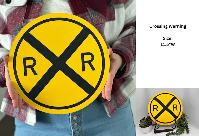 Railroad Crossings Signs, Railroad Crossbuck Sign, Railway Wall Plaques ...