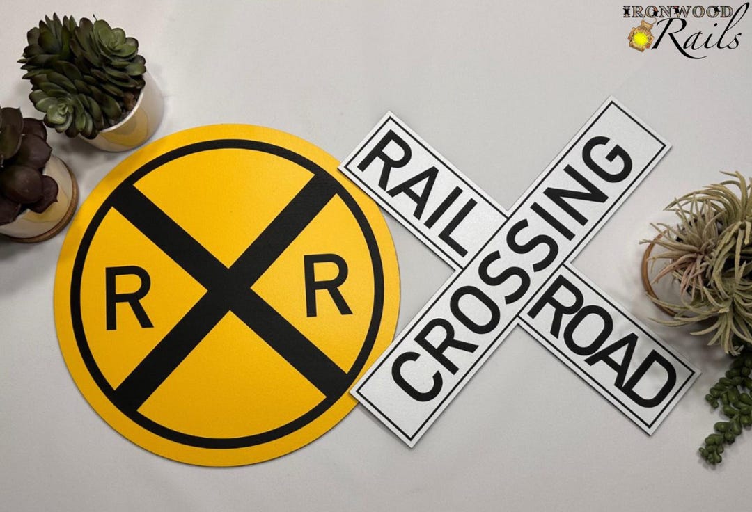 Railroad Crossings Signs, Railroad Crossbuck Sign, Railway Wall Plaques ...