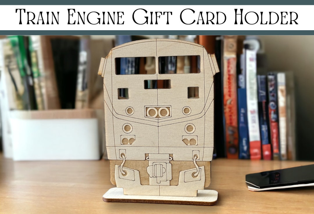 Train Engine Gift Card Holder Railroad Themed Business Cards Holder - Etsy