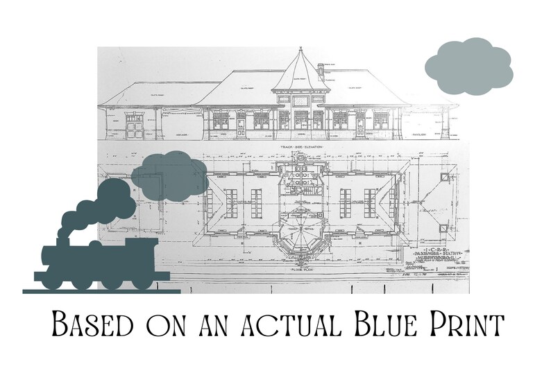 HO Scale 2D Train Station, Railroad Model, Digital Download SVG, Indoor ...