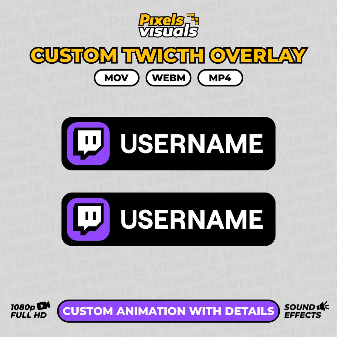Custom Animated Twitch Subscribe Overlay With Integrated Special ...
