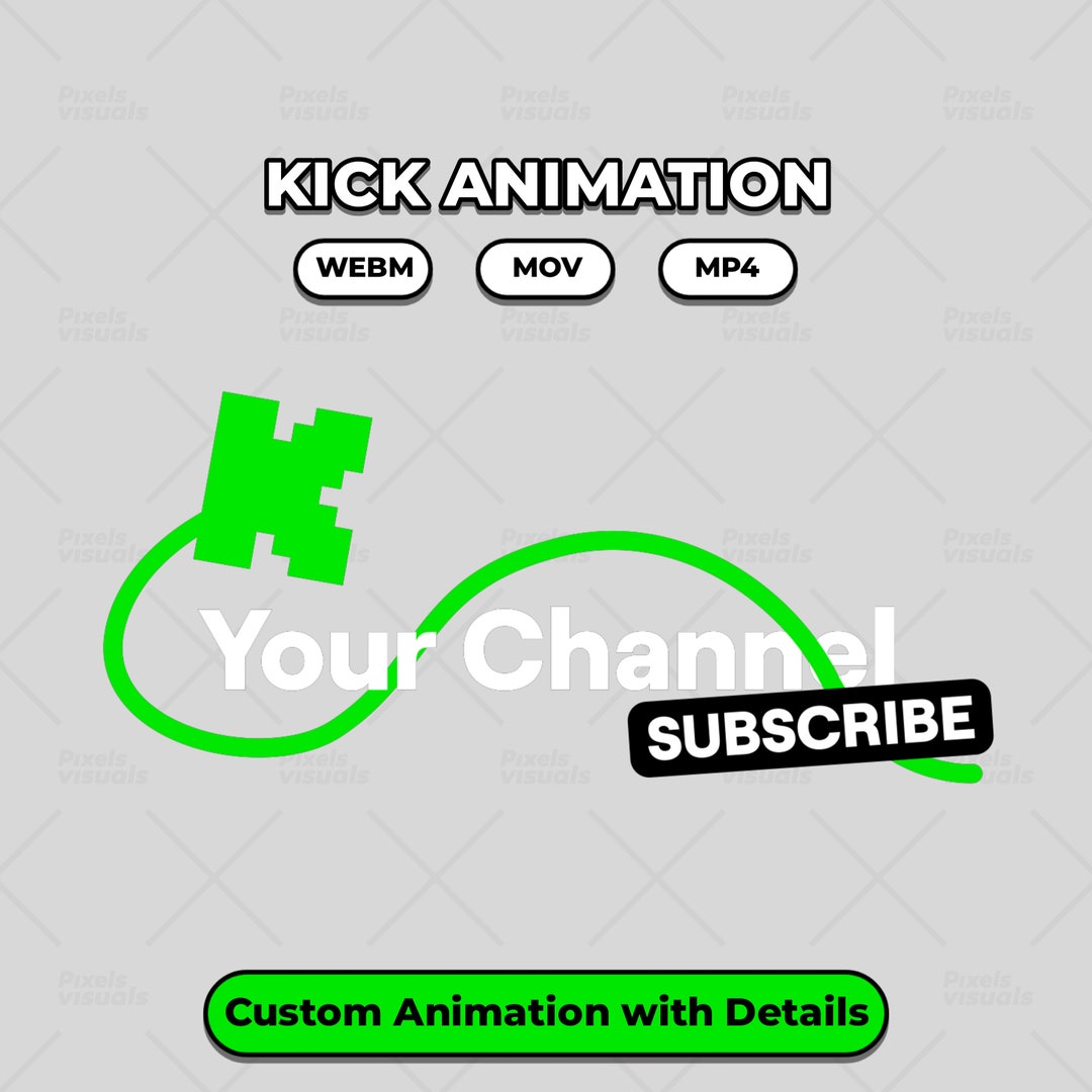 Custom Animated Kick Subscribe Overlay With Integrated Special - Etsy