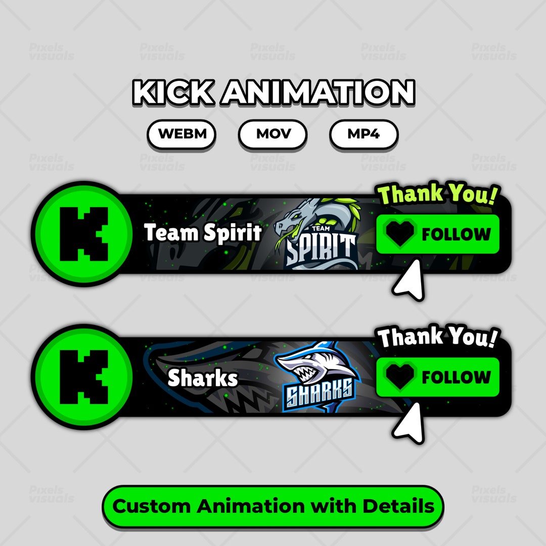 Custom Animated Kick Overlay V1 - Etsy