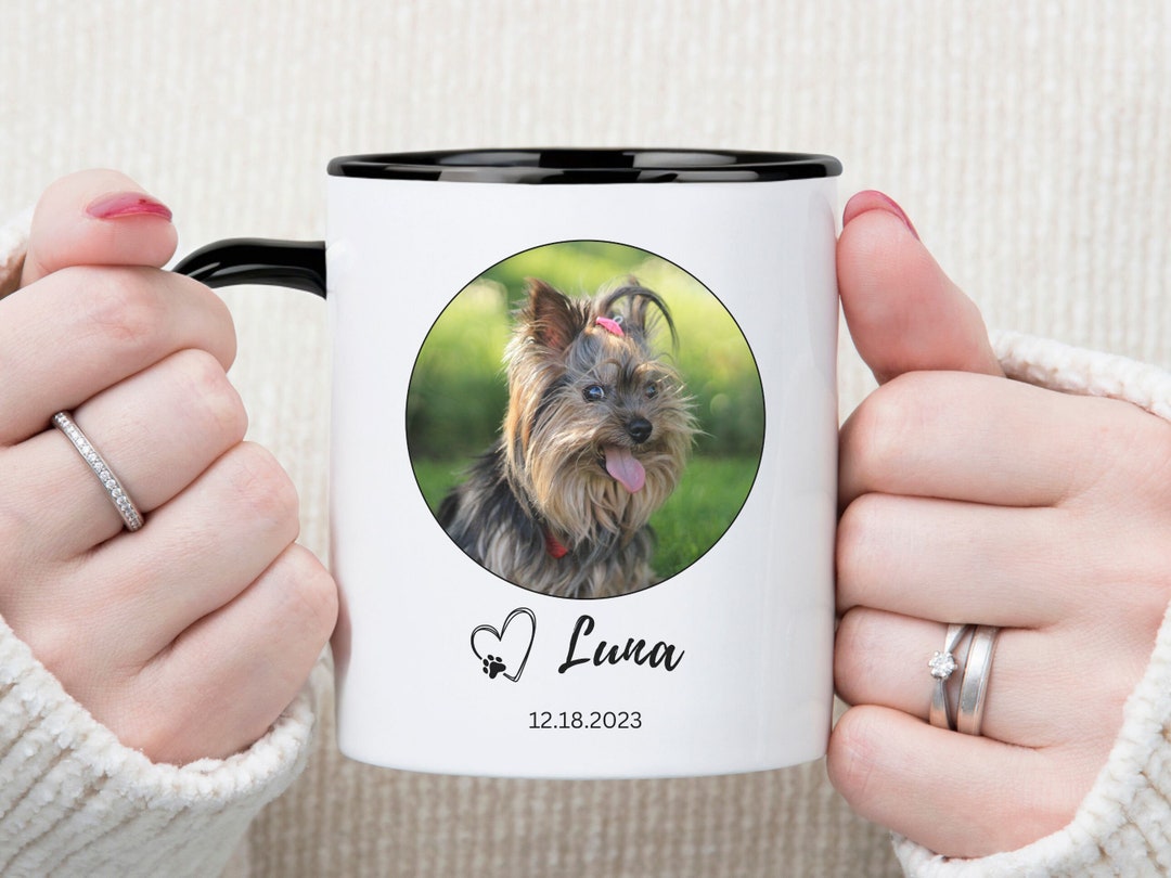 Pet Memorial Gift, Custom Photo Name Date Personalized Pet Memorial Mug ...