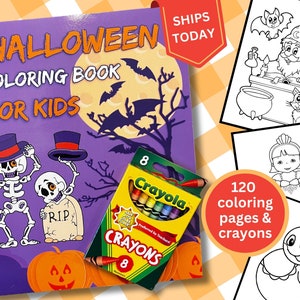 Halloween Coloring Book, Creative Activity Spooky 120 Pages Colorable ...