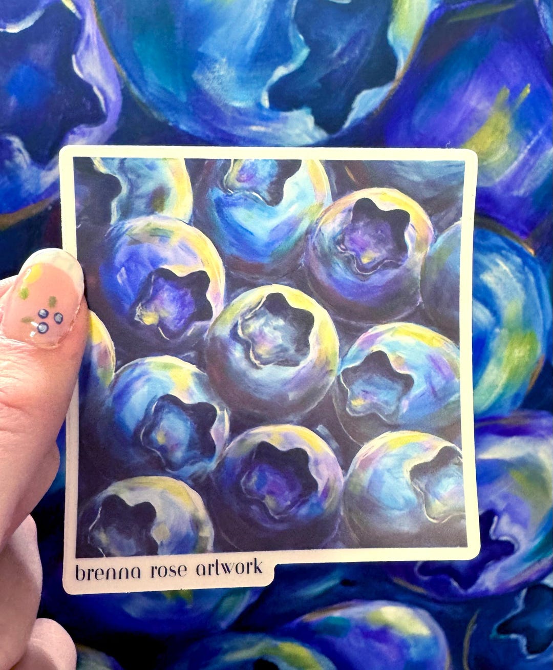 Blueberry Sticker by Brennaroseartwork - Etsy