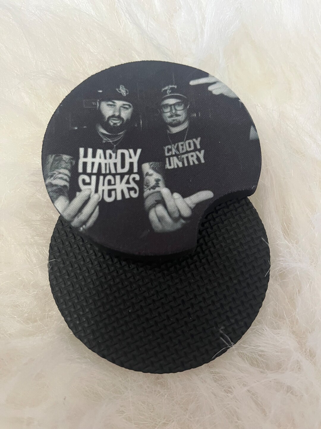 Koe Wetzel, Hardy Middle Finger, Hardy Sucks Set of Car Coasters - Etsy