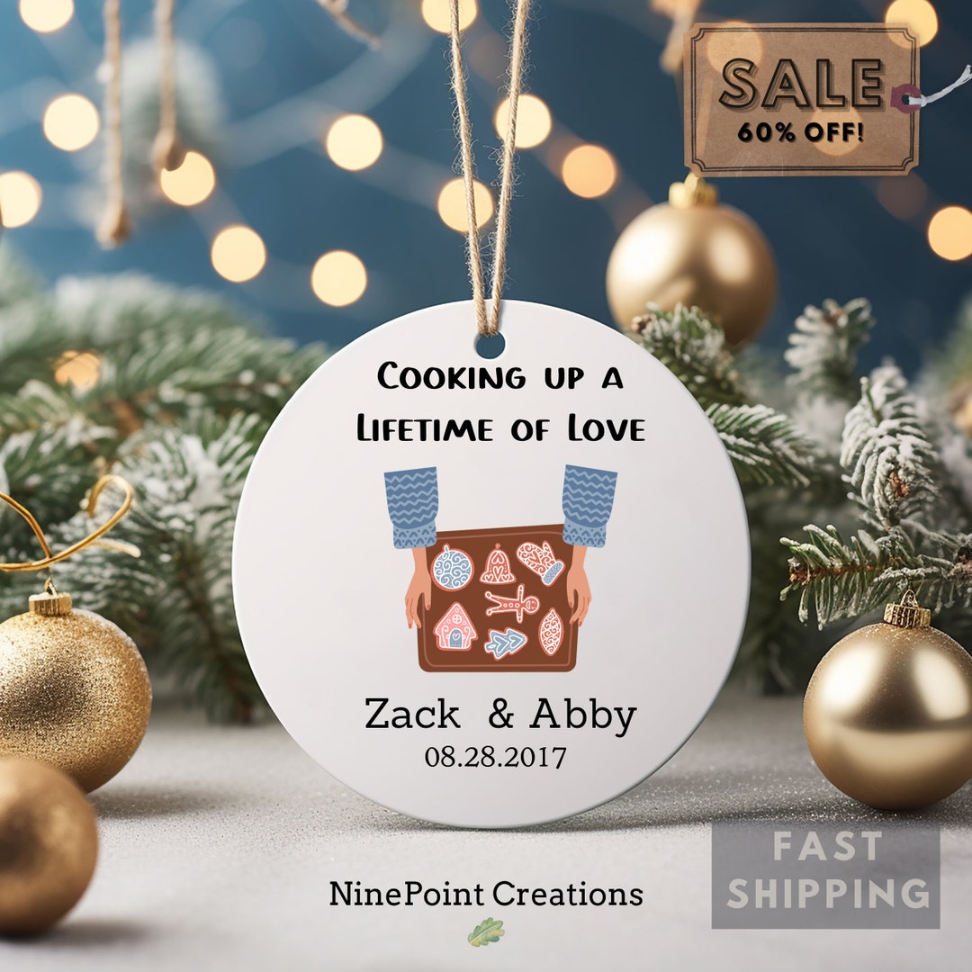 Personalized Christmas Ornament Cooking Themed Couple Gift - Etsy