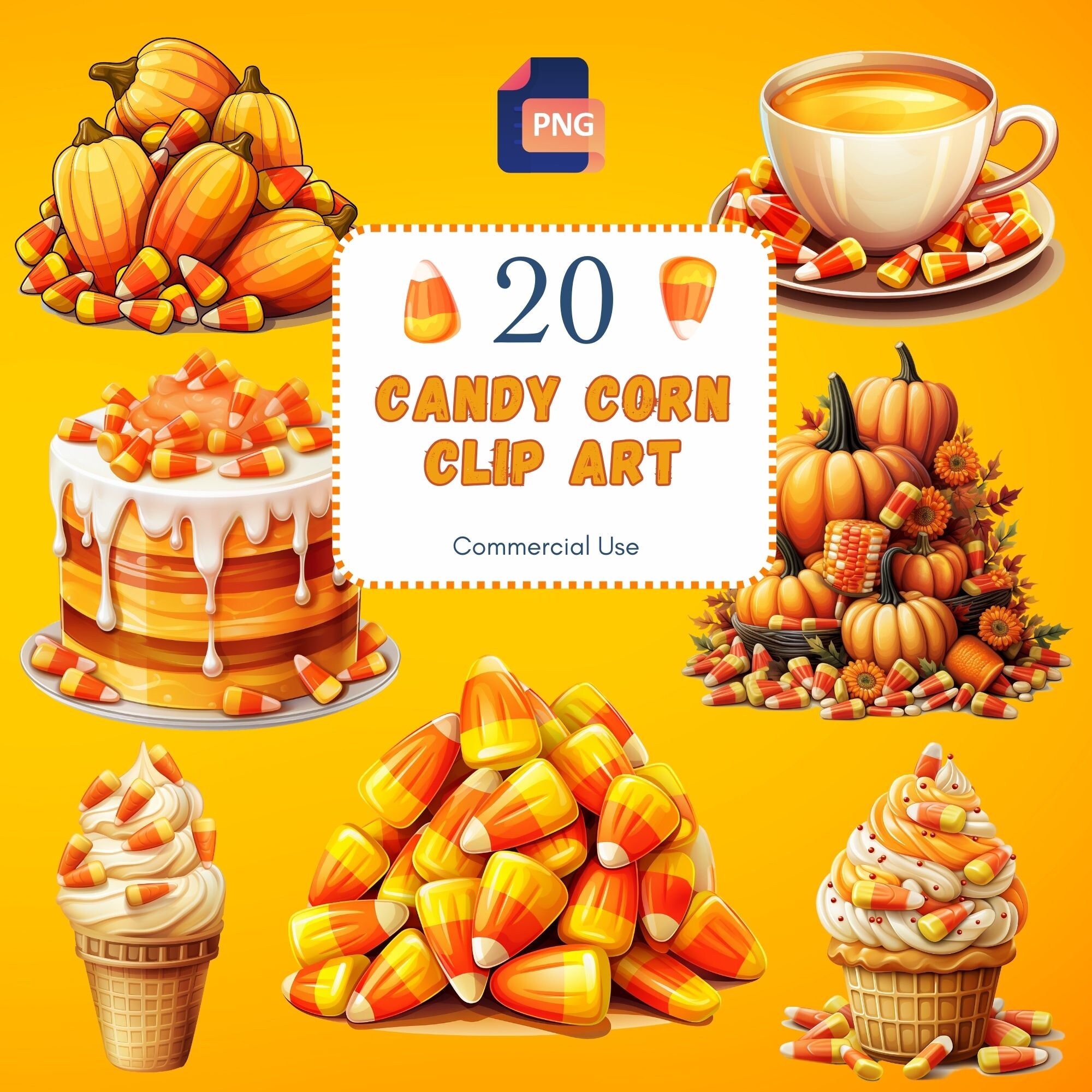 Single Candy Corn Clip Art