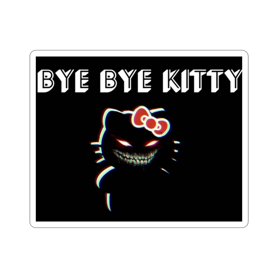 BYE BYE KITTY Horror Hello Kitty Sticker - Etsy