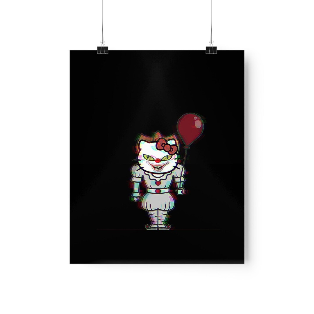 PENNYWISE Horror Hello Kitty Poster - Etsy