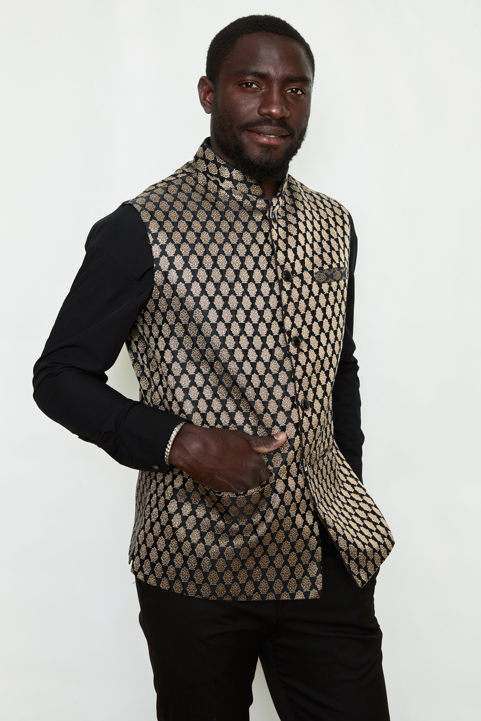 Honeyfeinated Noble Knight Brocade Silk Formal Jacket Vest, Classic ...