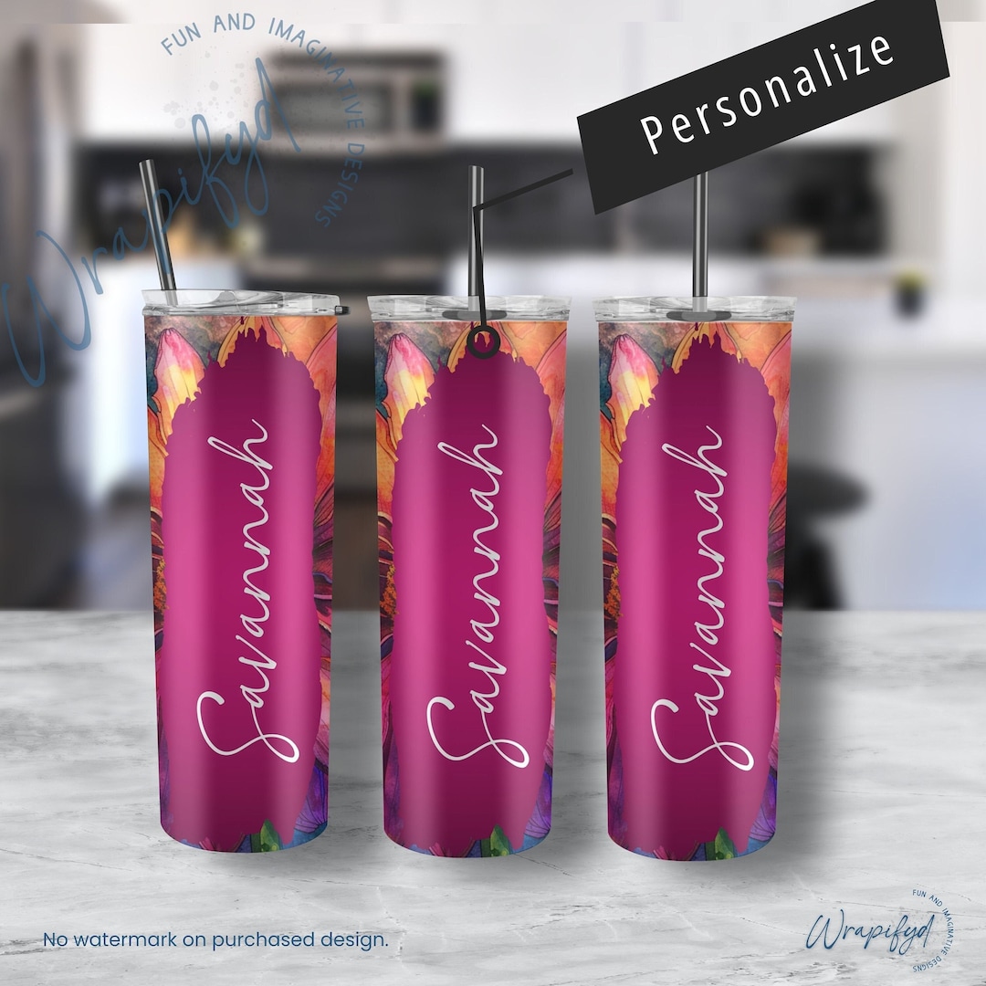 Customize Tumbler Wrap, 20oz and 30 Oz Straight Tumblers Wraps, Tapered ...
