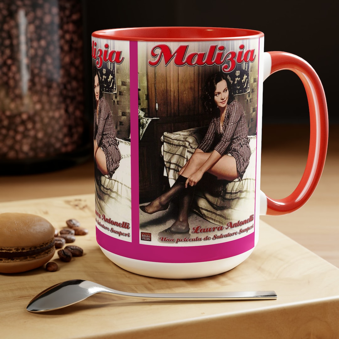 Laura Antonelli Malicious Film Italy Sexy Screen Actress Two Tone Coffee Mugs 15oz Edy