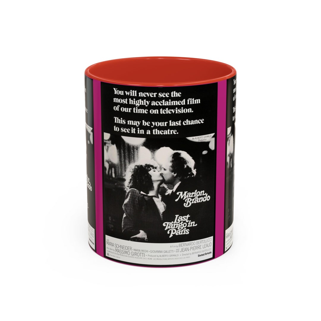11oz. Last Tango 70s Hit Film Brando Accent Coffee Mug, 11oz Movie Fun ...
