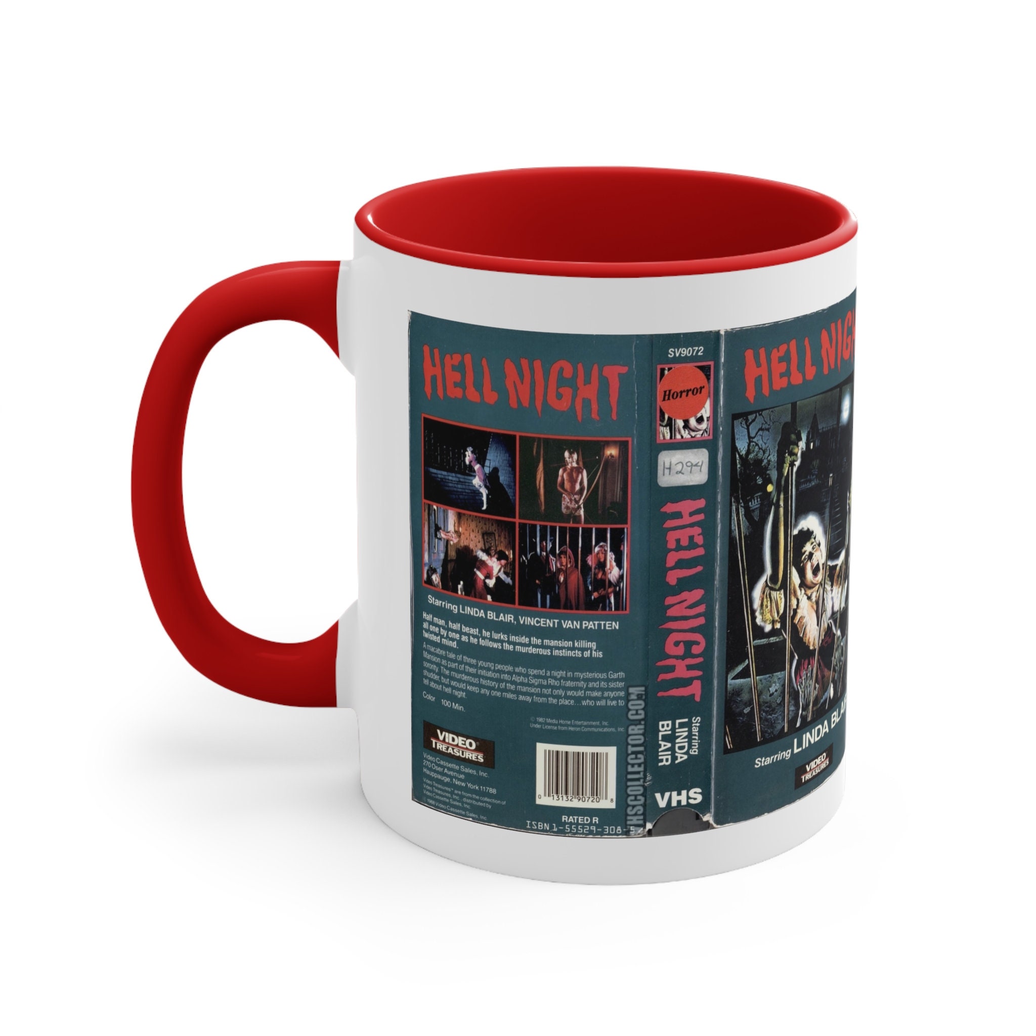 Hell Night Linda Blair VHS Cover 80s Horror Accent Coffee Mug - Etsy