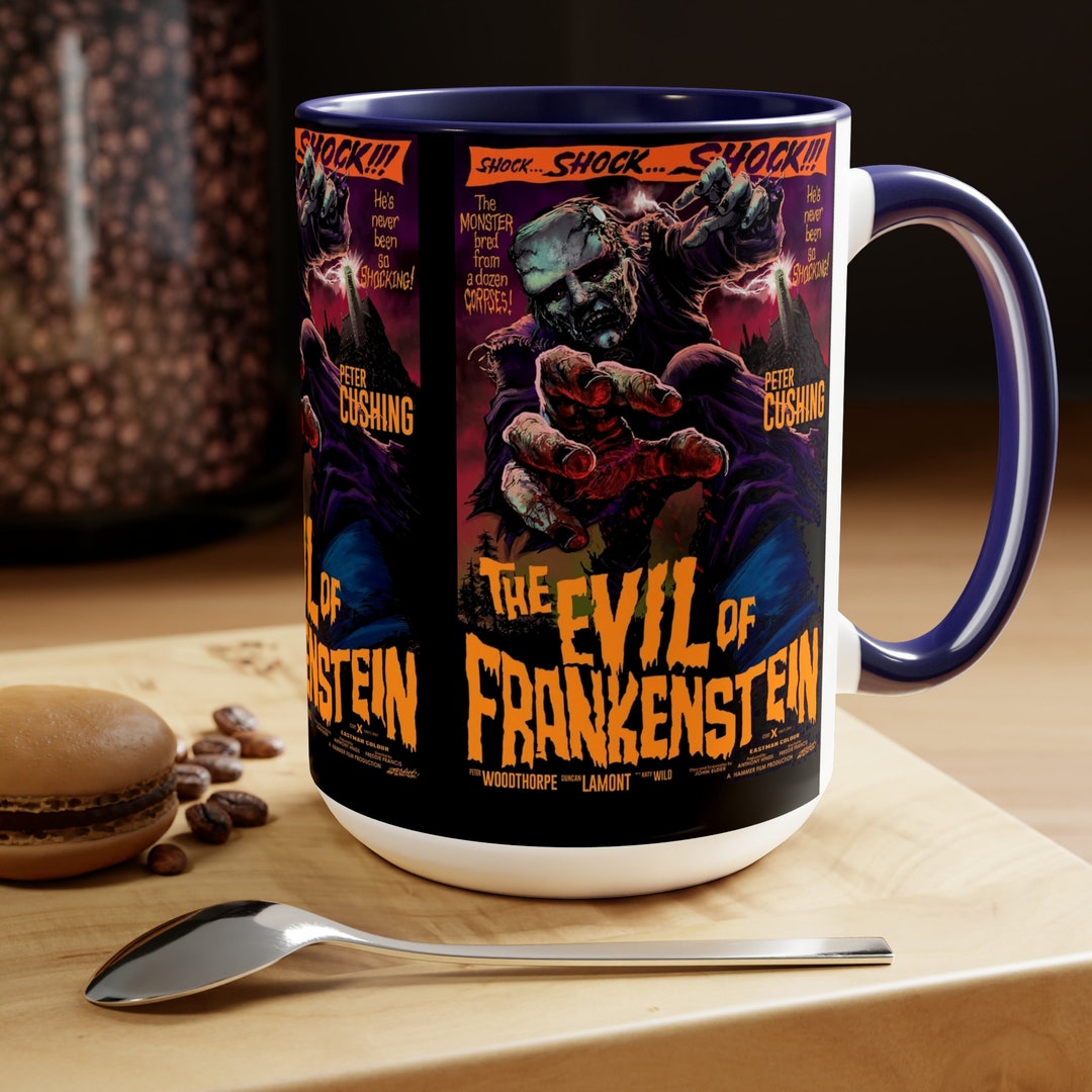 The Evil of Frankenstien Hammer Horror Peter Cushing Two-tone Coffee ...