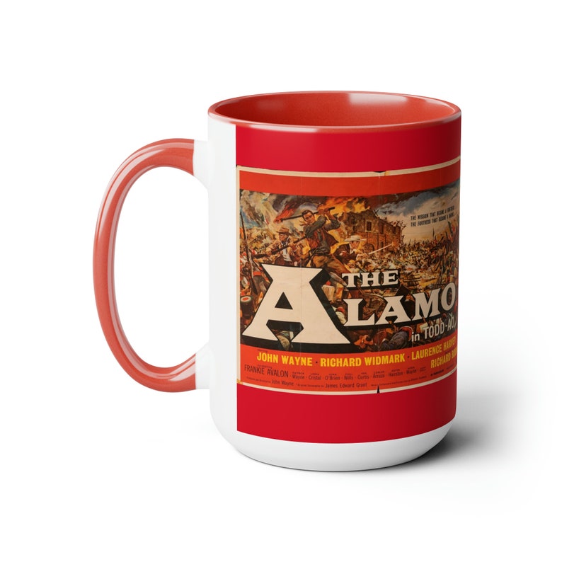 The Alamo 50s Motion Picture Poster Artwork John Wayne Two-tone Coffee ...