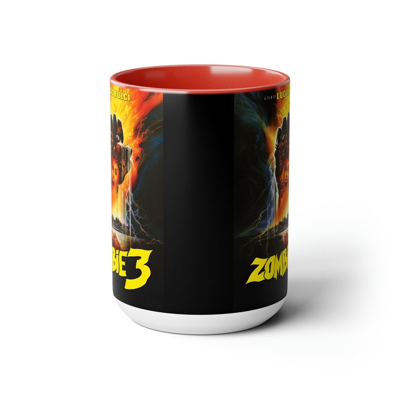 Zombie 3 a Film by Lucio Fulci Zombie Horror Two-tone Coffee Mugs, 15oz ...