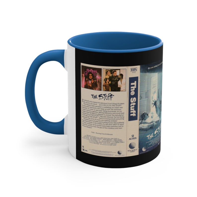 The Stuff VHS Cover Art 80s Horror Film Cult Classic Accent Coffee Mug ...