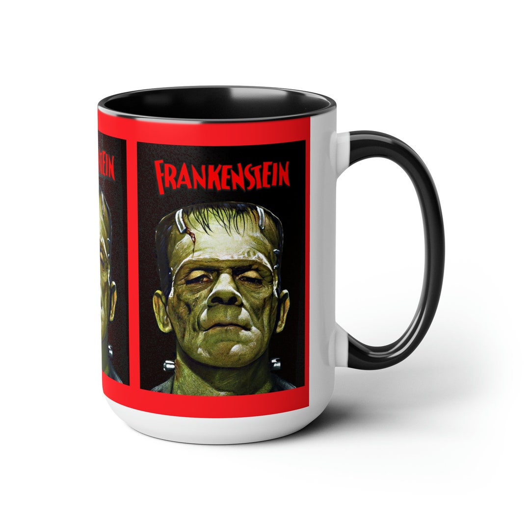 15oz. Frankie Classic Horror Mary Shelly Two-tone Coffee Mugs, 15oz - Etsy