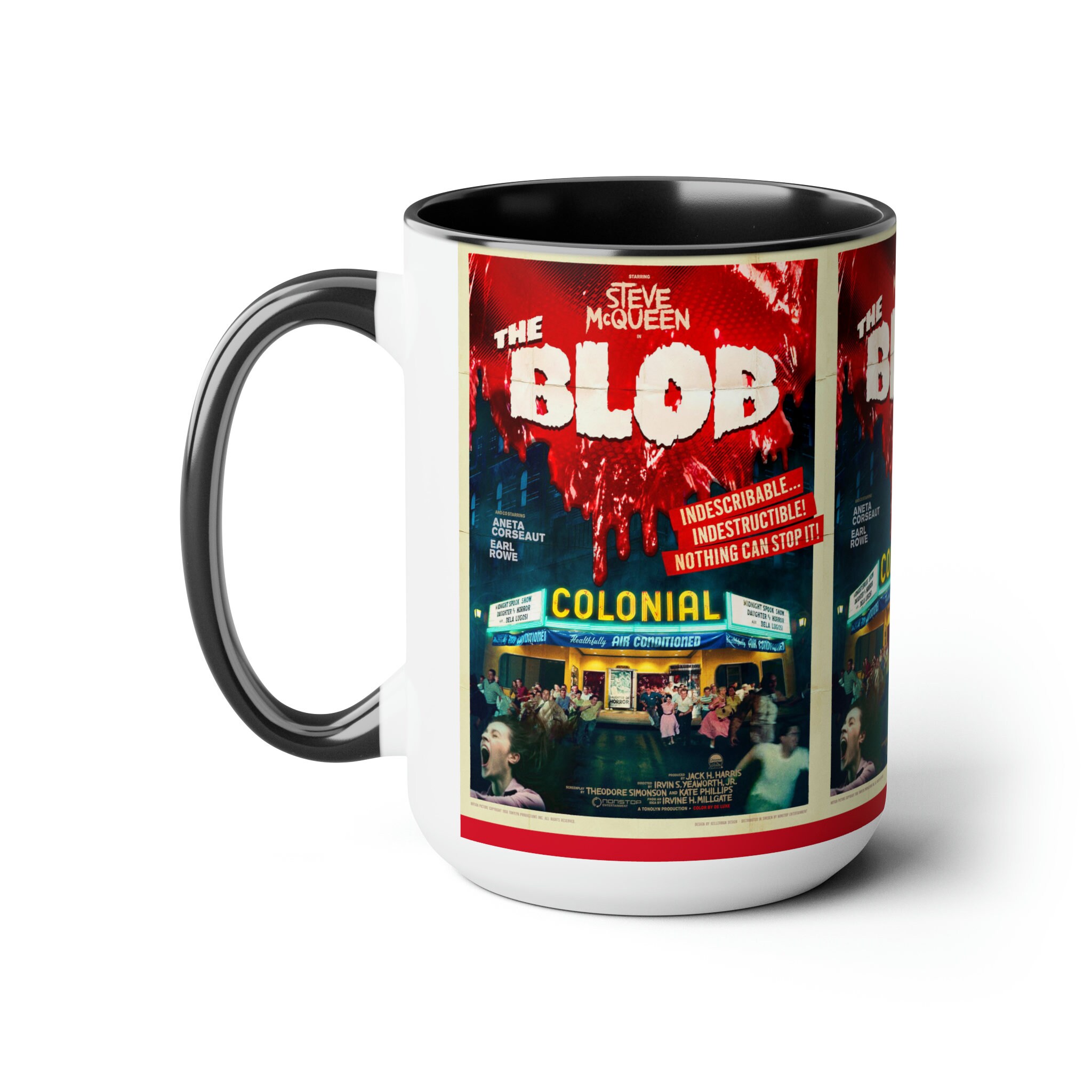 The Blob Horror Film Poster 50s Sci Fi Classic Film Steve Mcqueen Two ...