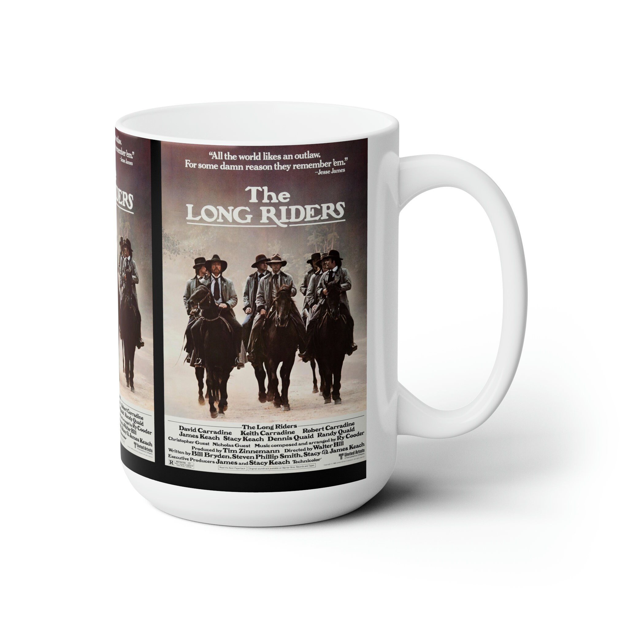 Long Riders Western Film 80s Walter Hill Ceramic Mug 15oz Coffee Mug ...