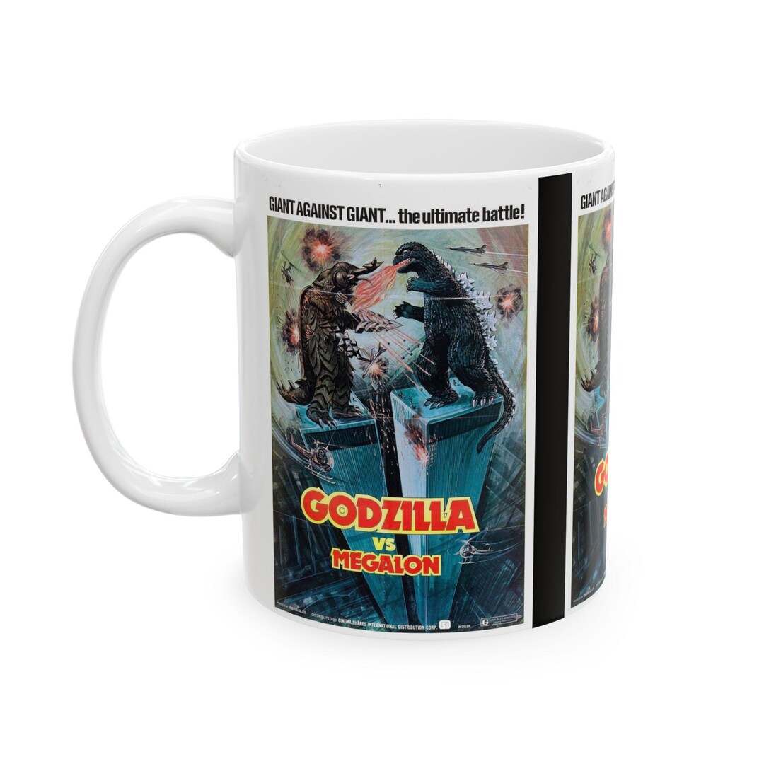 11oz Godzilla Vs Megalon Ceramic Mug - Perfect Gift for Kaiju Lovers ...