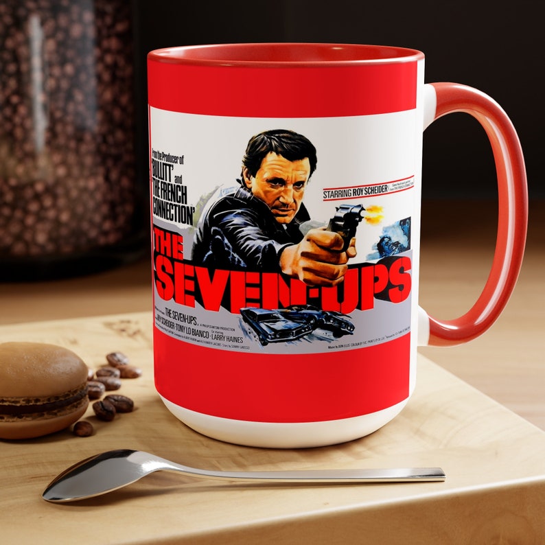 The Seven Ups 70s Thriller Roy Schneider New York Cop Film Two-tone Coffee Mugs, 15oz. - Etsy