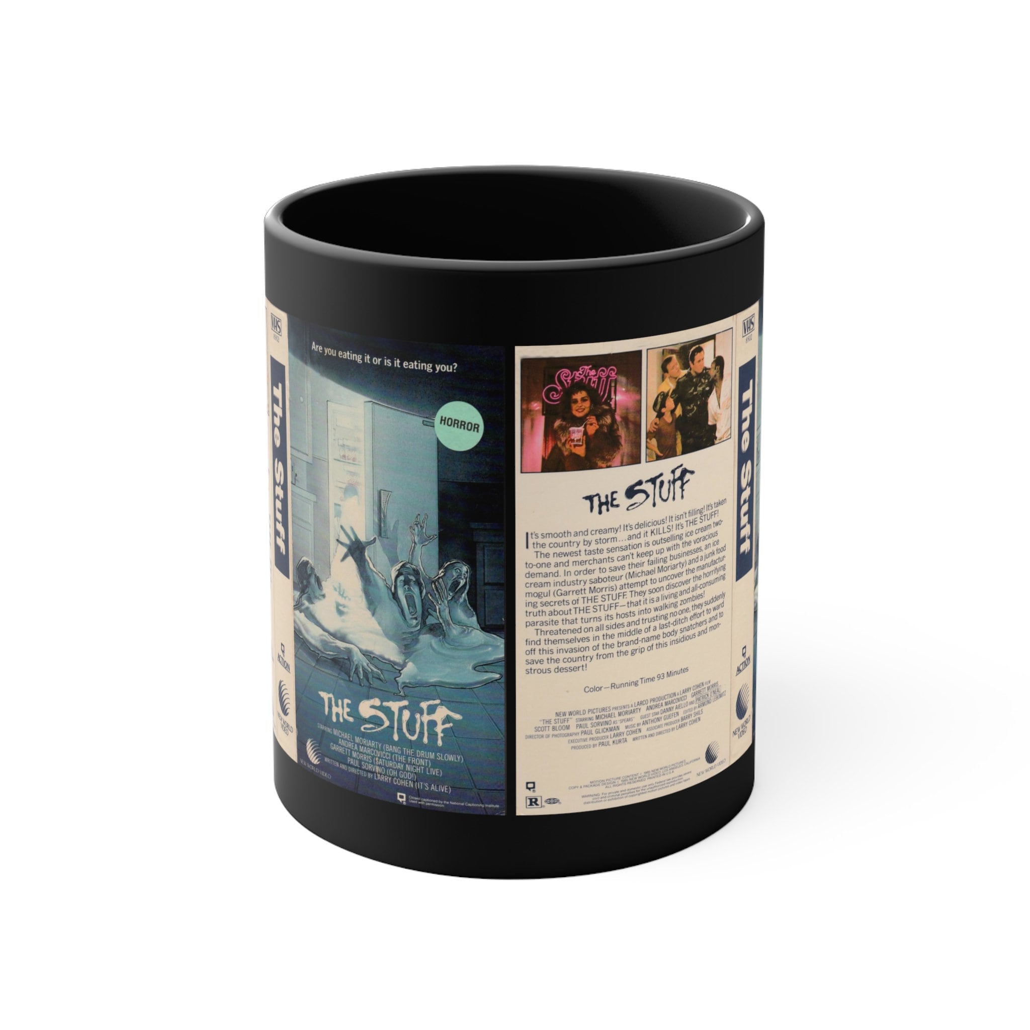 The Stuff VHS Cover Art 80s Horror Film Cult Classic Accent Coffee Mug ...