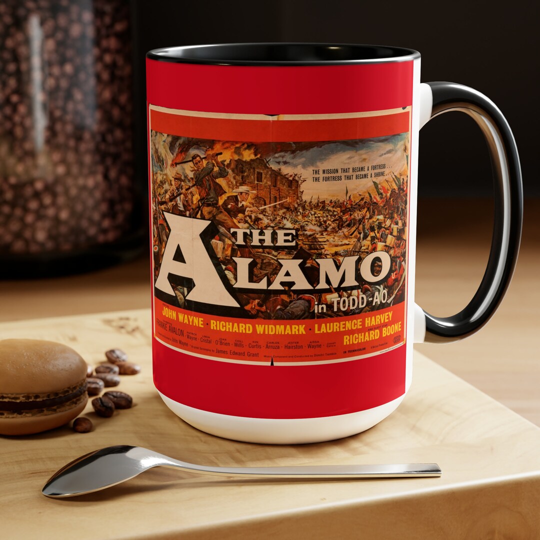 The Alamo 50s Motion Picture Poster Artwork John Wayne Two-tone Coffee ...