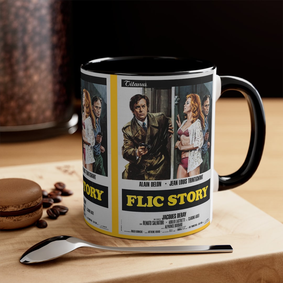 Le Flic Story French Film Alain Delon Thriller Accent Coffee Mug, 11oz ...