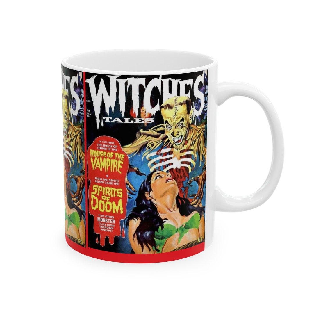 Witches Tales House of the Vampire Pulp Artwork Ceramic Mug, (11oz ...