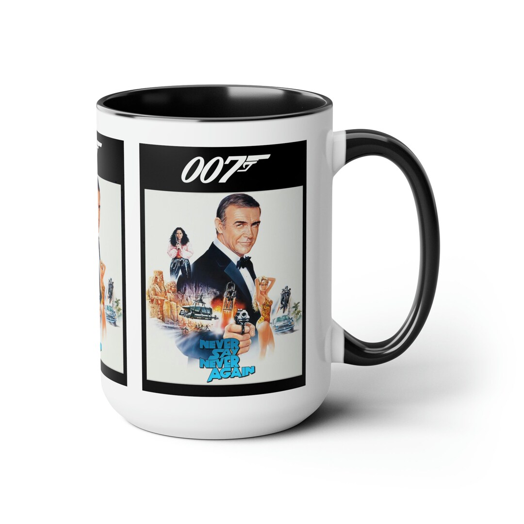 Never Say Never Again Two-tone Coffee Mugs, 15oz Sean Connery 80s - Etsy