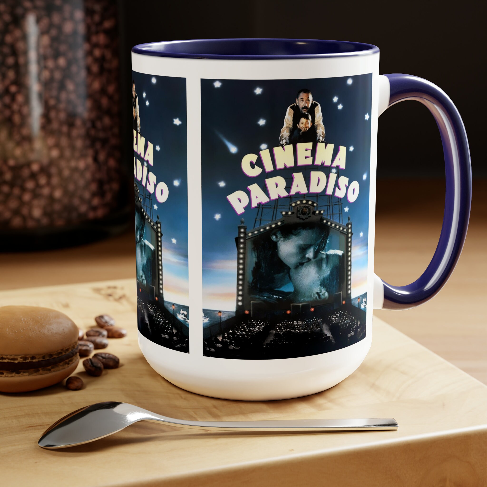 Cinema Paradiso 90s Italian Film Romantic Two-tone Coffee Mugs, 15oz - Etsy