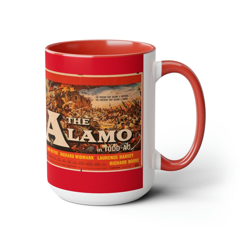 The Alamo 50s Motion Picture Poster Artwork John Wayne Two-tone Coffee ...